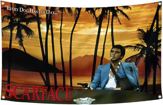 Amazon.com: Scarface Movie Poster Flag 3x5Ft Motivational Vintage Band ...