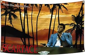 Amazon.com: Scarface Movie Poster Flag 3x5Ft Motivational Vintage Band ...
