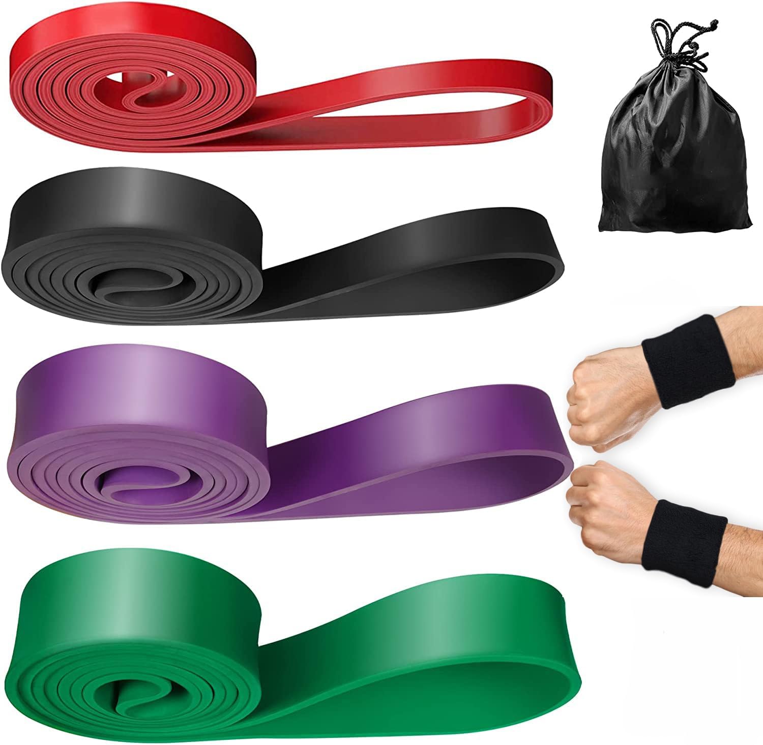 CLOUDFOUR Resistance Band Set, Pull Up Assist Bands, Stretch Resistance ...