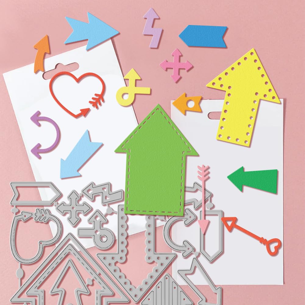 Snapklik.com : Arrow Planner Page Cutting Dies For Card Making Heart ...