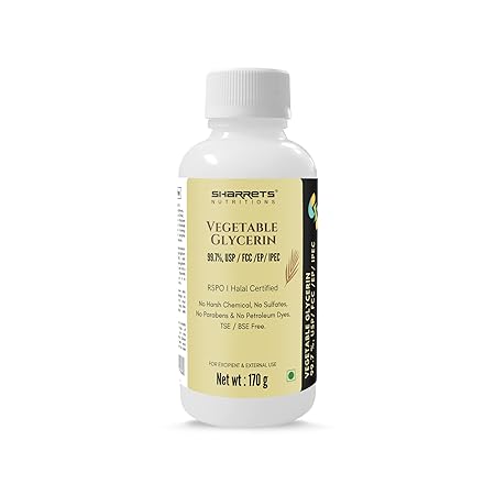 Sharrets Vegetable Glycerin 170g, Pure Edible Glycerine USP Food Grade ...