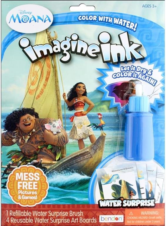 Amazon.com: Bendon 86692 Moana Imagine Ink Water Surprise Set : Toys ...