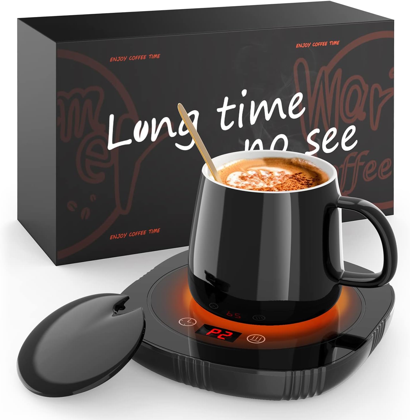 Amazon.com: Coffee Mug Warmer & Set, 2-Temp Auto Shut-Off Desk Warmer ...