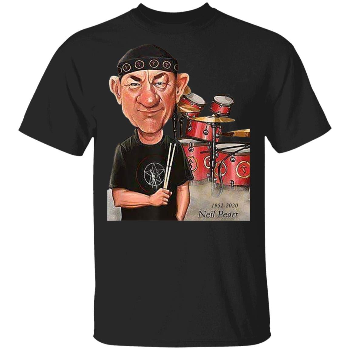 Amazon.com: Neil Peart in Loving Memory Drummer Legend Cartoon RIP ...