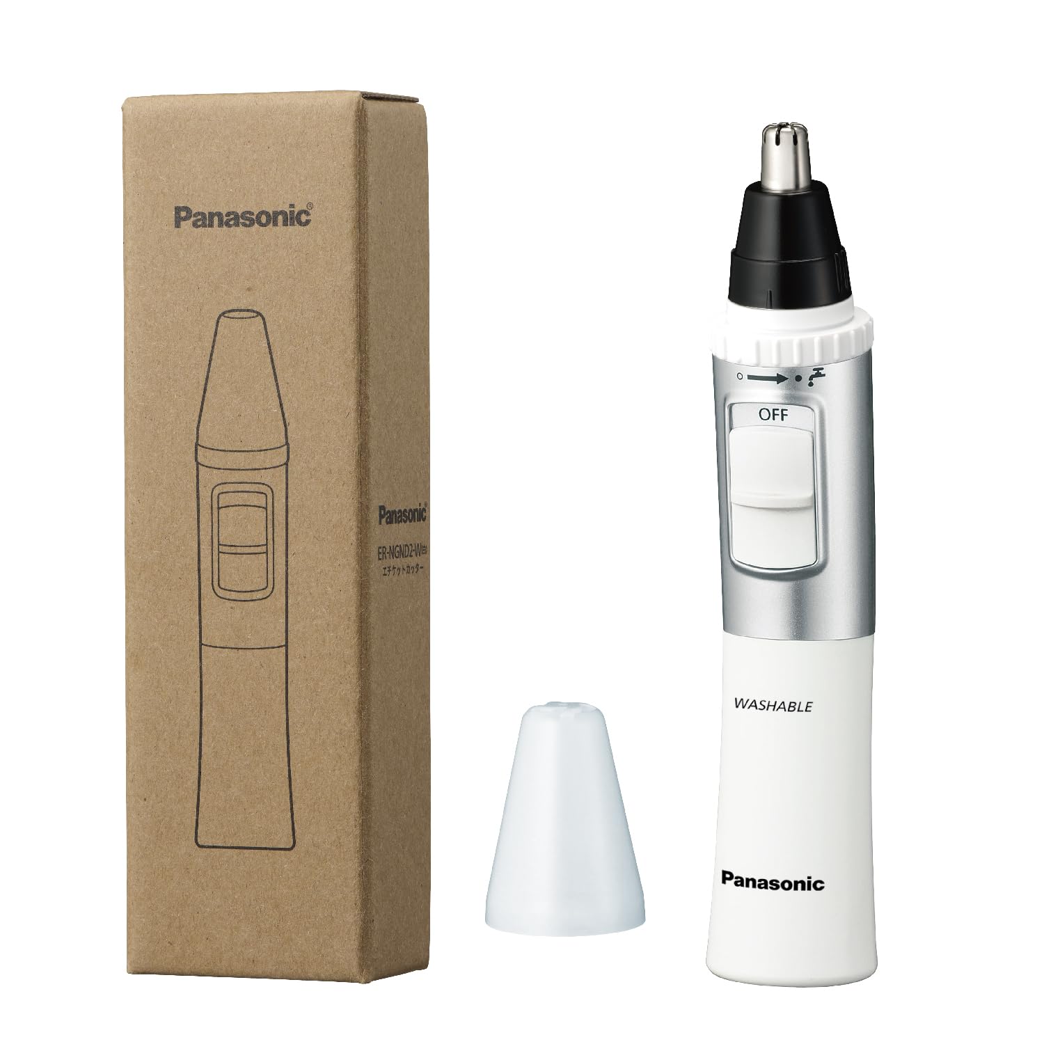 Amazon.co.jp: Panasonic ER-NGND2-W Nose Hair Trimmer, Etiquette Cutter ...