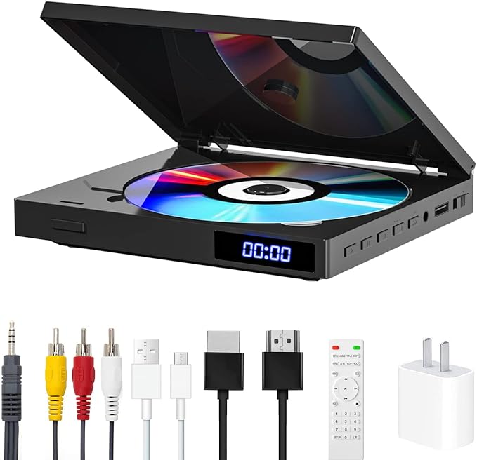 SHIWAKOTO Small DVD Players for TV, Support HDMI/RCA/USB/AUX/DVDs, HDMI ...