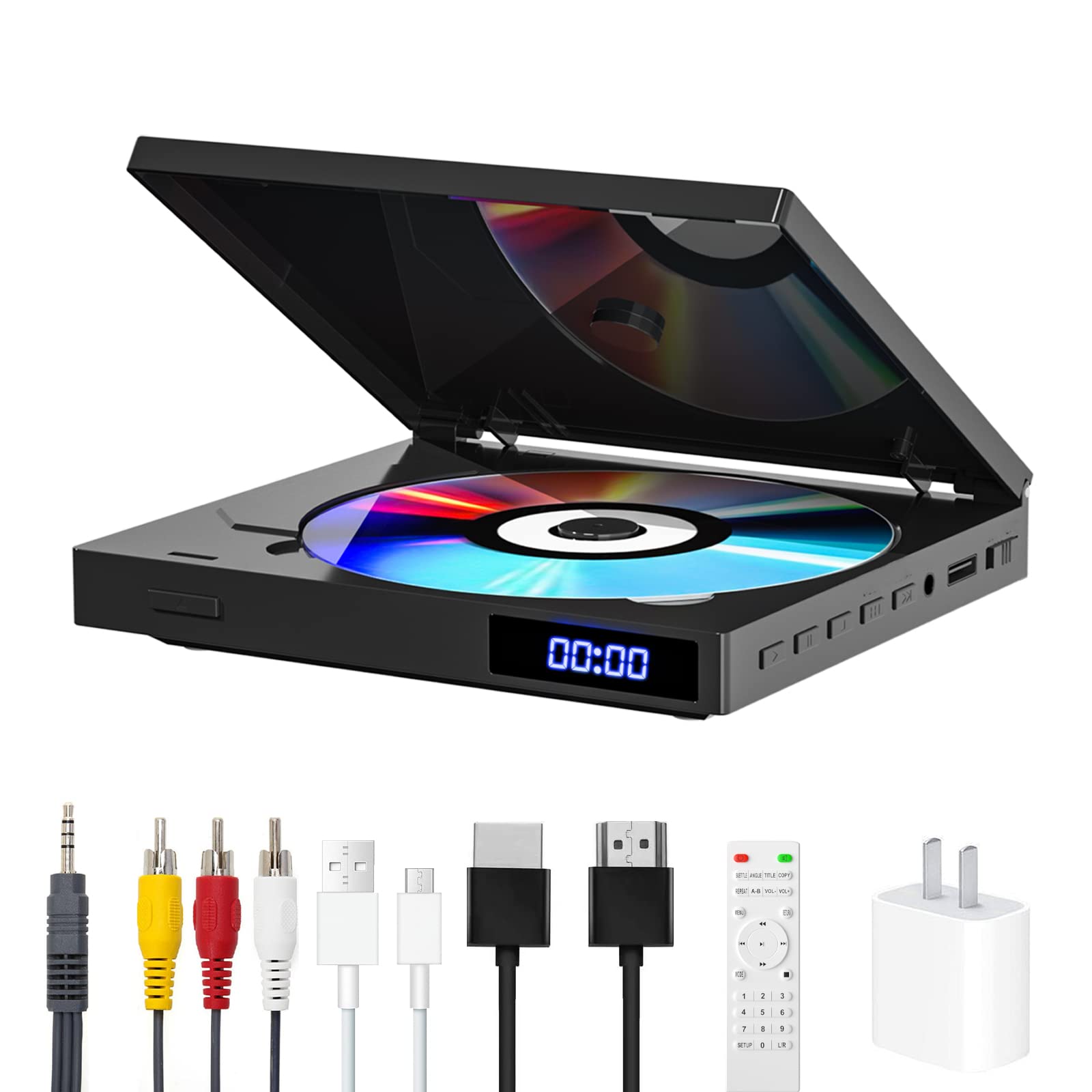 SHIWAKOTO Small DVD Player for TV, HDMI Video Player with USB Port ...