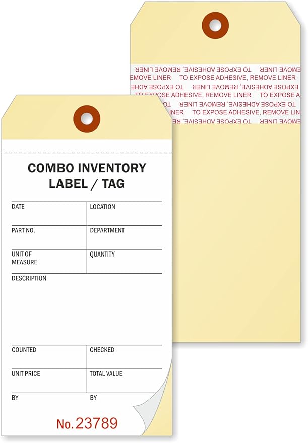 Amazon.com : MyAssetTag 2 Part Sequentially Numbered Inventory Tags | 3 ...