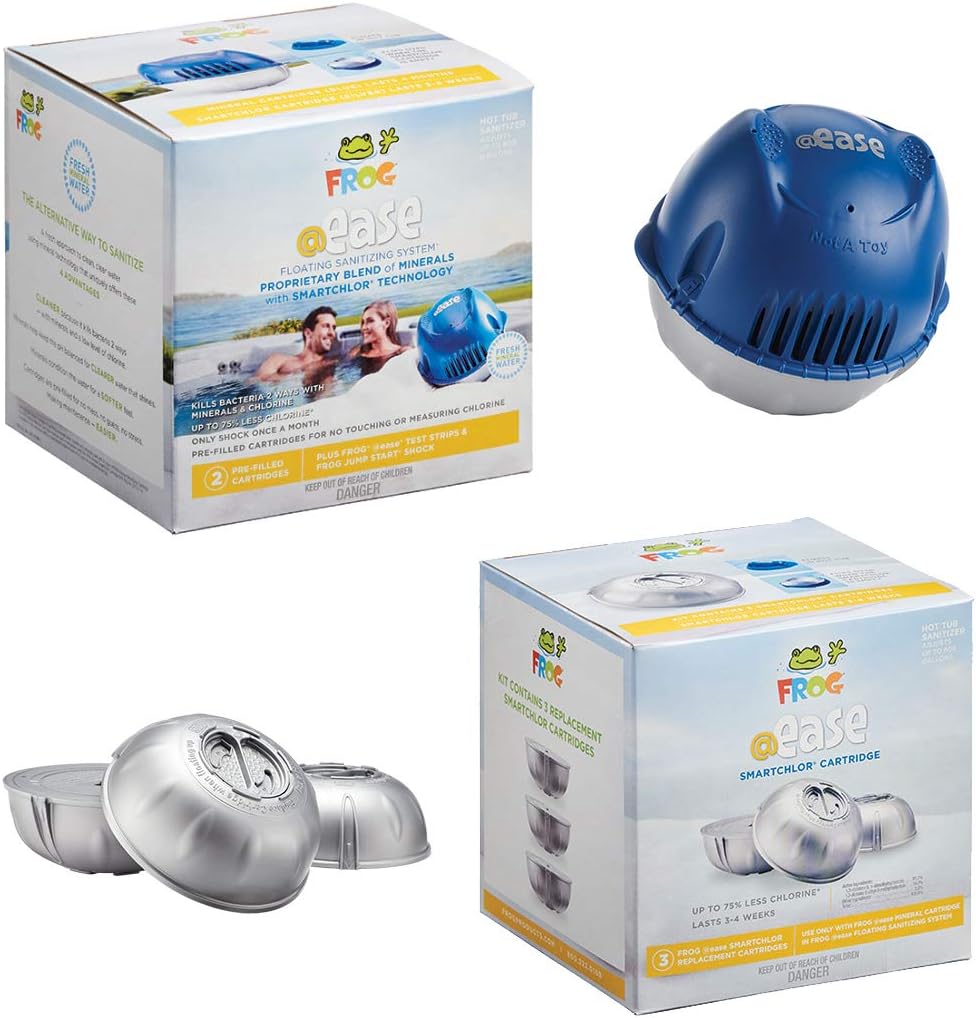 Amazon.com : FROG @Ease Floating System for Hot Tubs with 3 Replacement ...