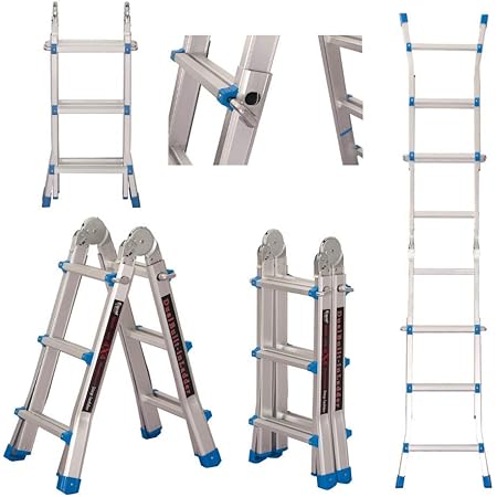 EQUAL Dual Built 10 Feet Aluminium Portable & Multipurpose Folding ...