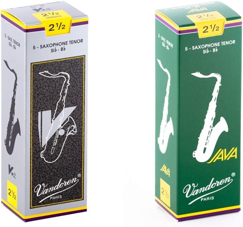 Amazon.com: Vandoren Tenor Sax Reeds Strength 2.5 Bundle - V.12 (Box of ...