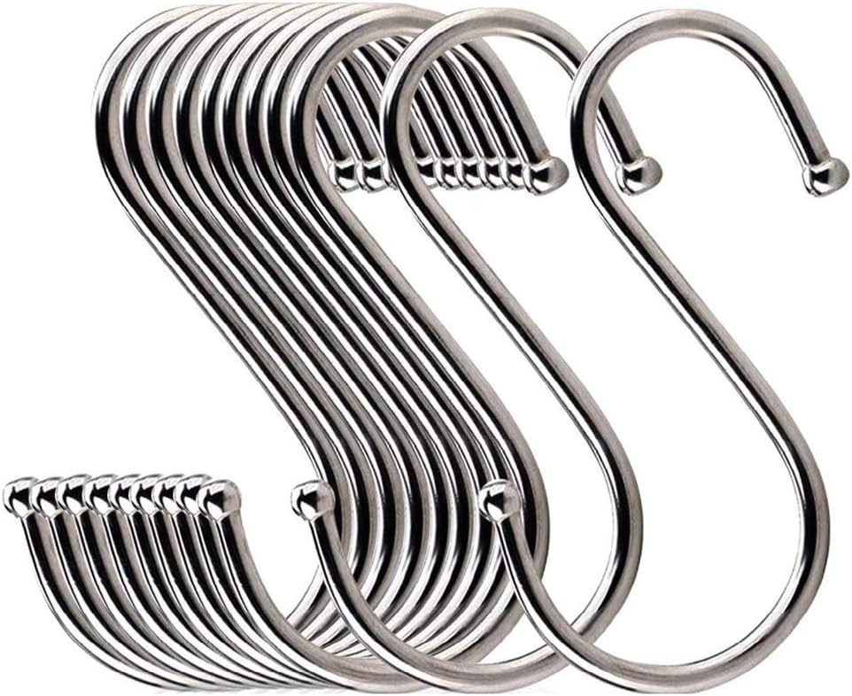 Amazon.com: 10 Pack 5.3 Inch Large S Shaped Hanging Hooks, Heavy-Duty ...