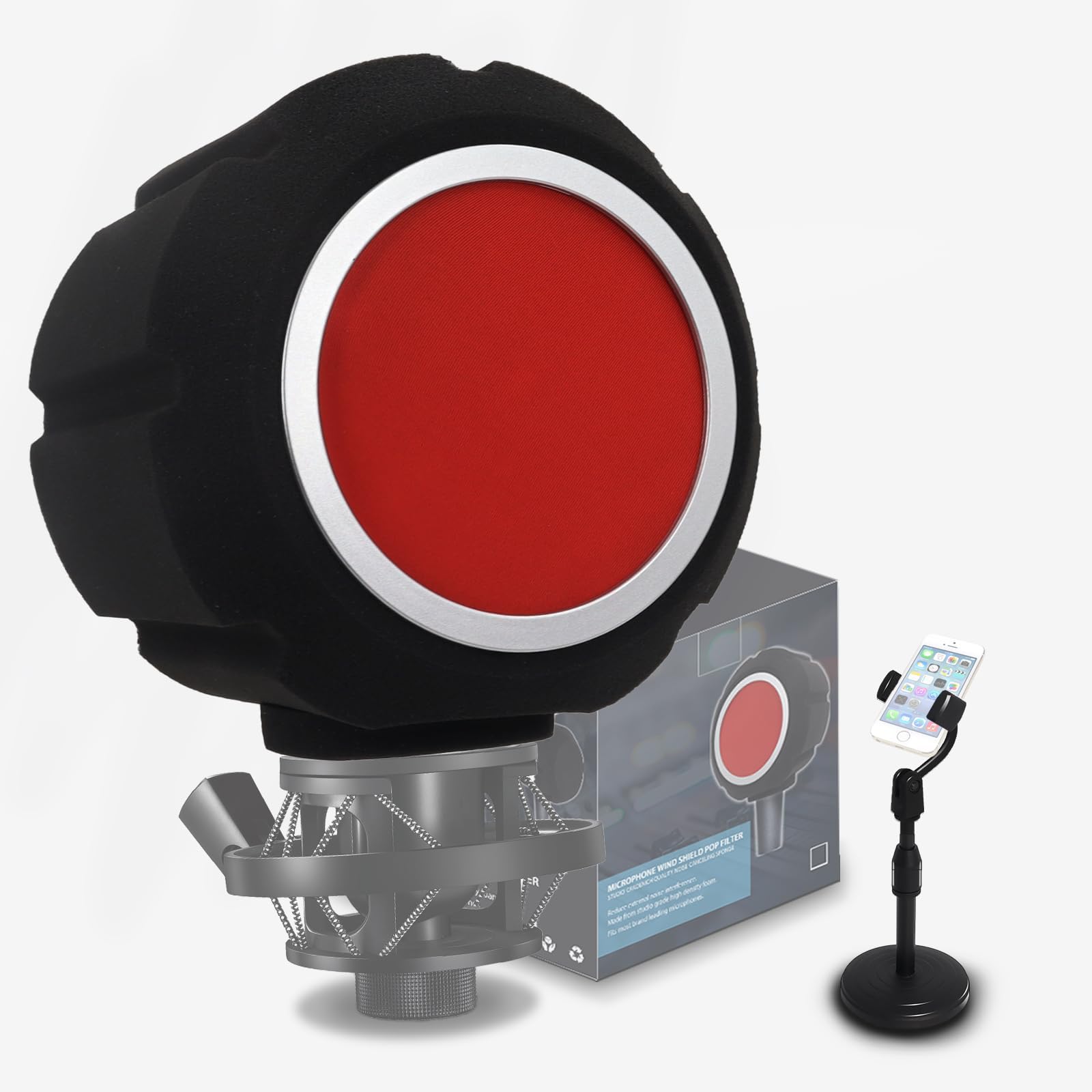 Amazon.com: Microphone Windscreen Pop Filter, Recording Shield ...