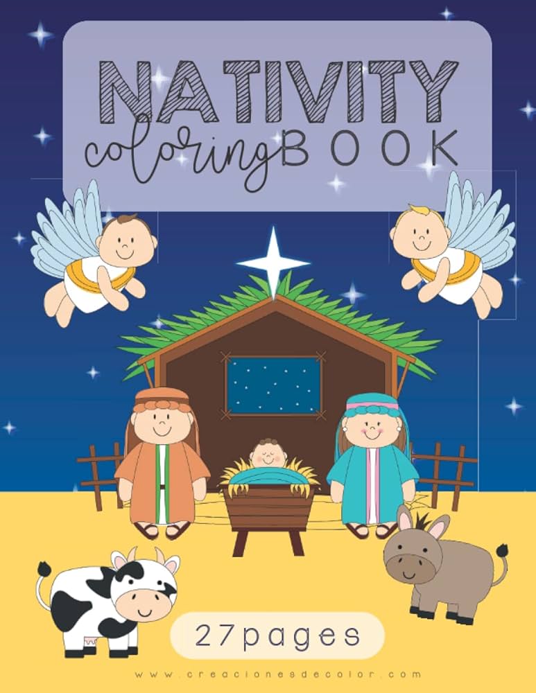 cute nativity coloring pages