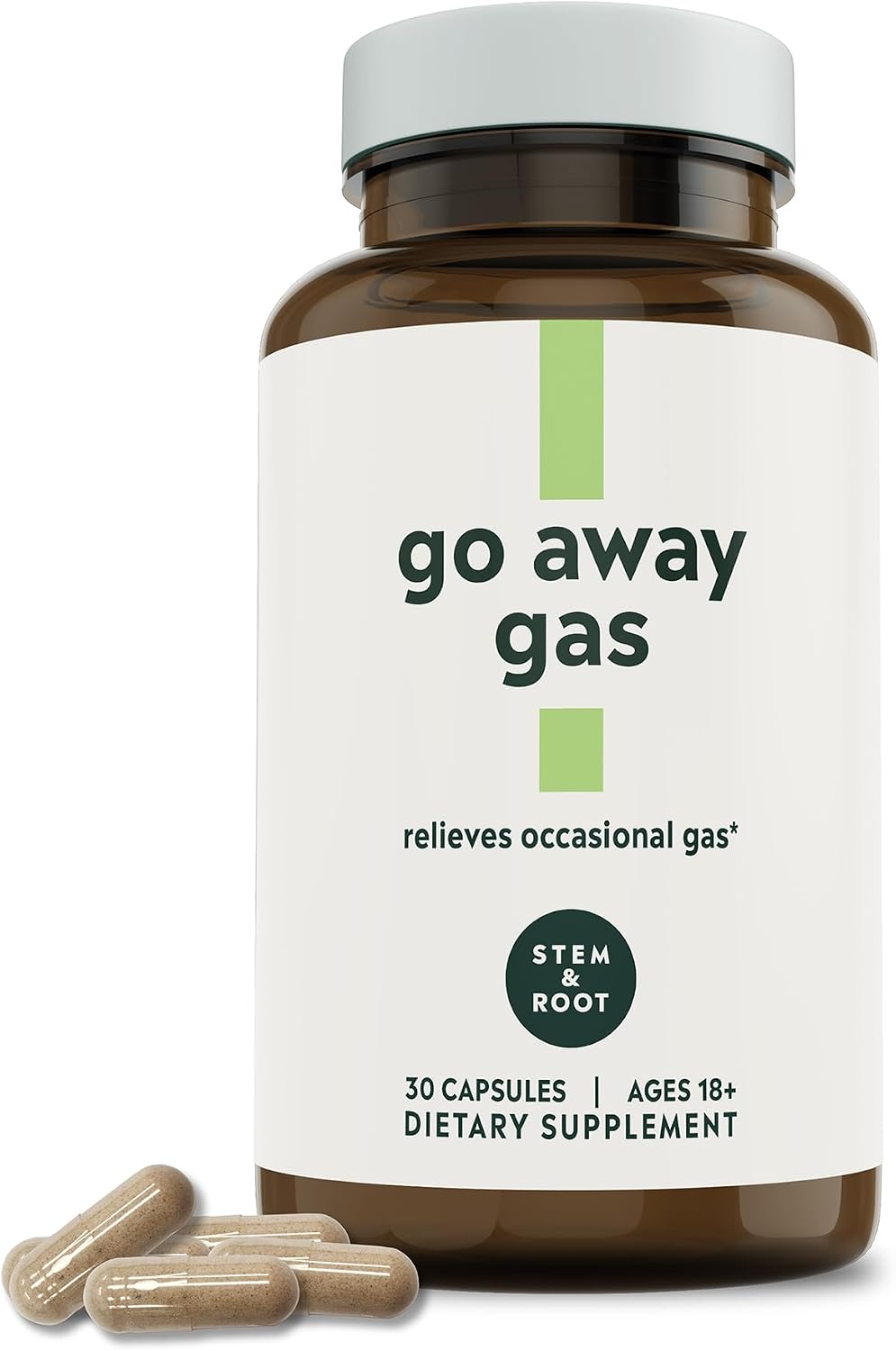 Amazon.com: Stem & Root Go Away Gas Supplement | Relieves Occasional ...