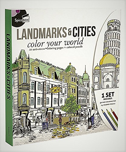 Spicebox Sketch Plus Landmarks & Cities Coloring Kit: unknown author ...