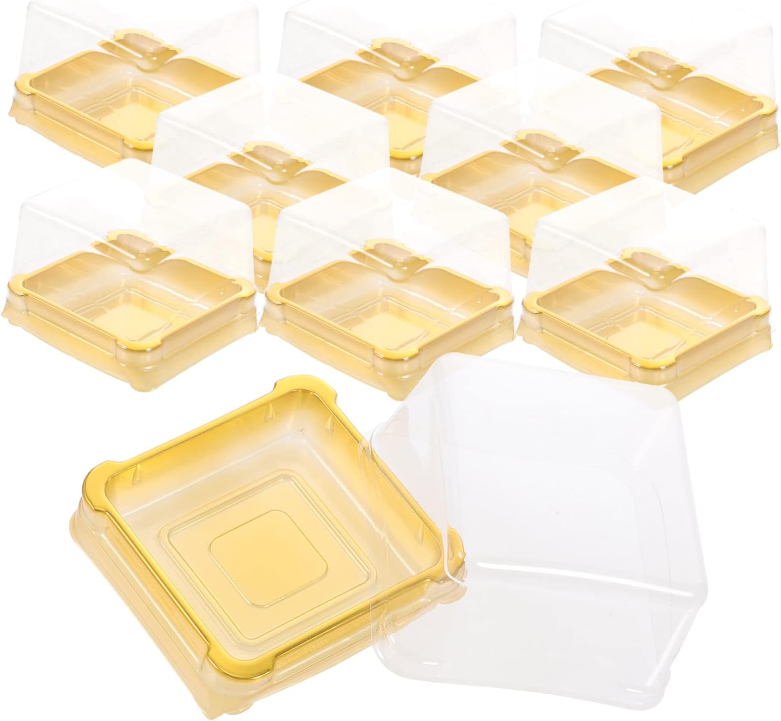 Amazon.com: Hewnda Cake Box - 50 sets 4 Inch X 2-1/8 Inch Clear Plastic ...