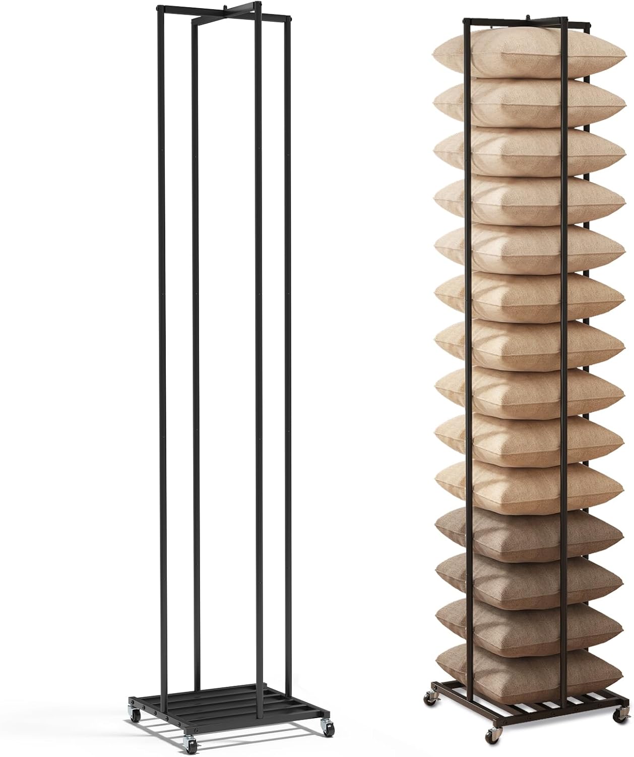 Amazon.com: Pillow Storage Rack,77" Floor Standing Throw Pillow Storage ...