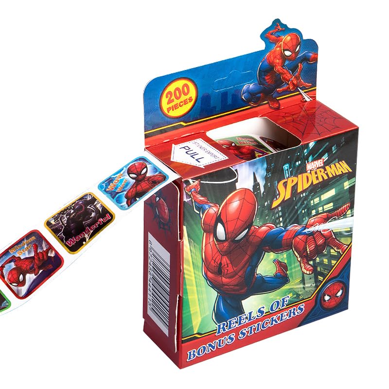 HASTHIP 200Pcs Spider Man Stickers for Kids Rewards, 0.98 inch ...