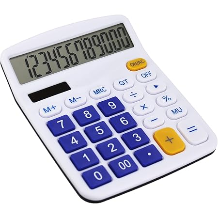 Desktop Calculator, 12-Digit Battery Office Basic Desk Calculators with ...