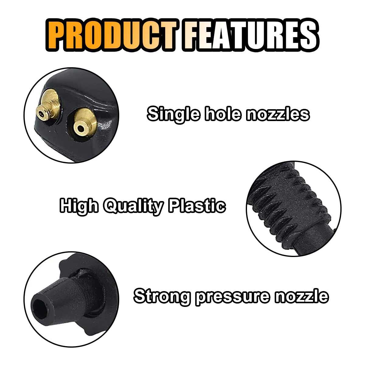 Snapklik.com : Car Front Windshield Washer Nozzles, Washer Nozzle Kit ...