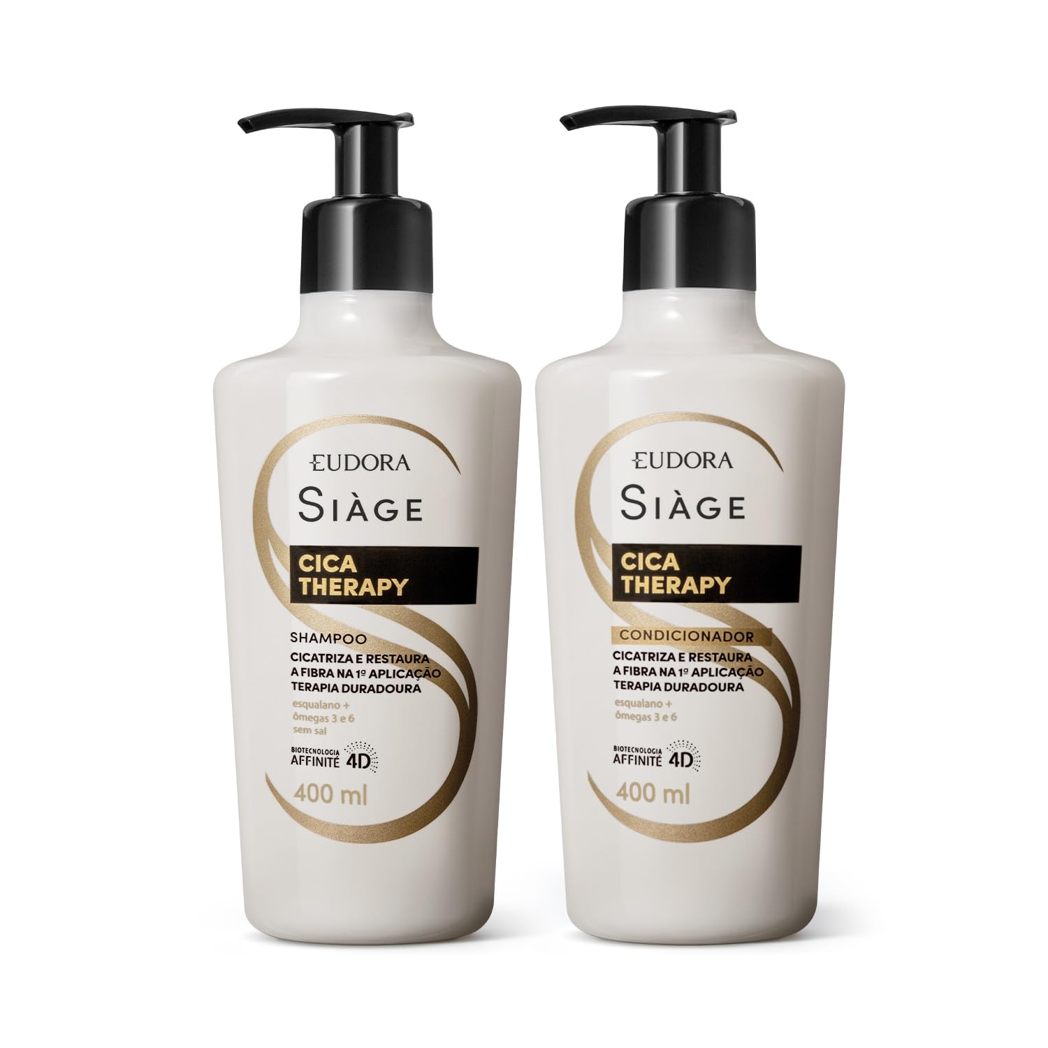 Eudora Combo Siàge Cica-Therapy: Shampoo 400ml + Condicionador 400ml ...