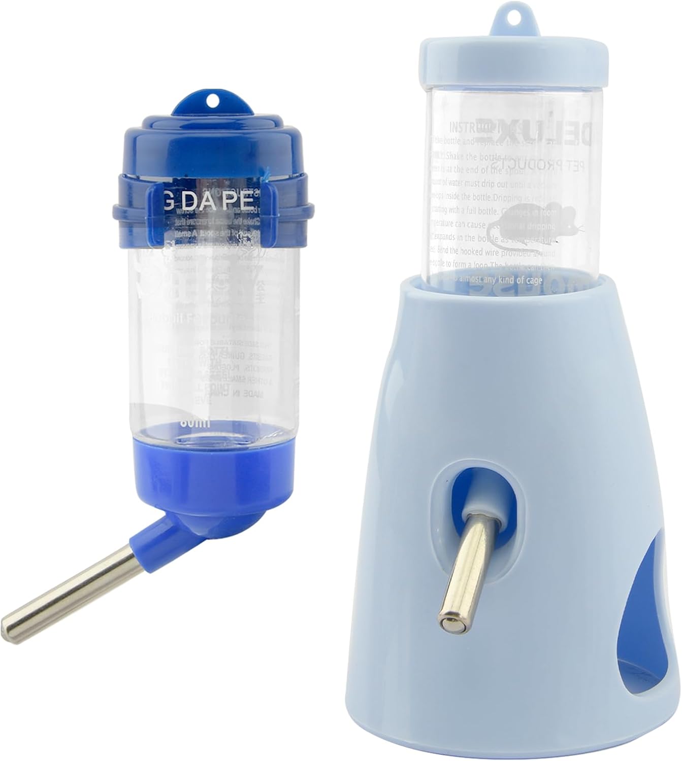 Amazon.com : CALIDAKA 2 Pcs Hamster Water Bottle Set 80 ml, 1 ...