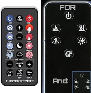 Amazon.com: Replacement Fireplace Remote Control for Dimplex ...