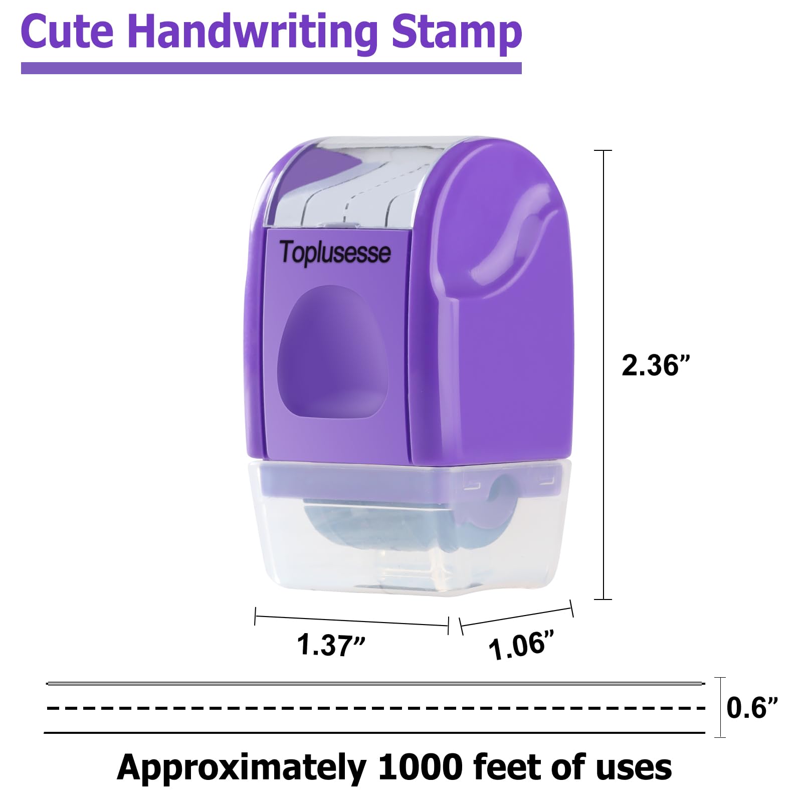Snapklik.com : Toplusesse Dashed Handwriting Line Roller Stamps Self ...