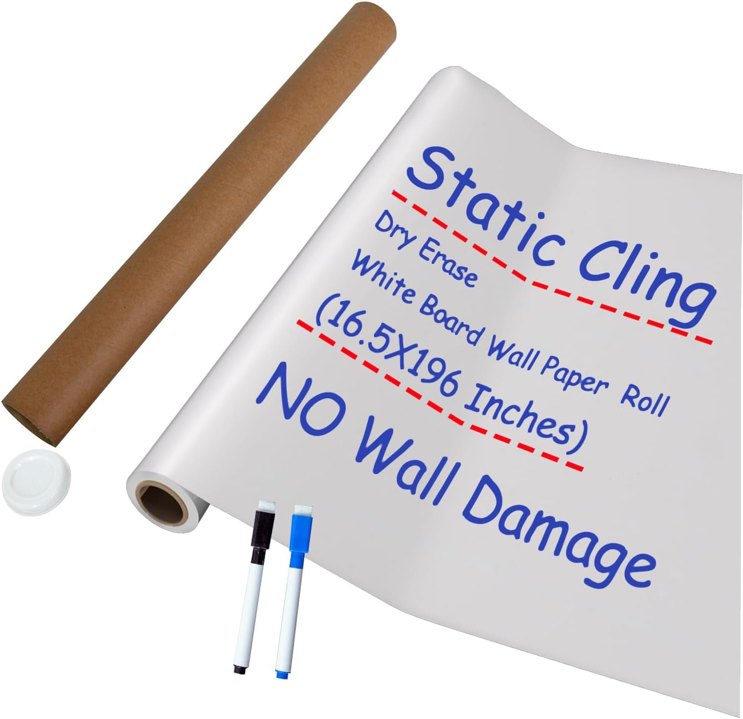Amazon.com : Longtrip Static Whiteboard Wallpaper Roll, Portable ...