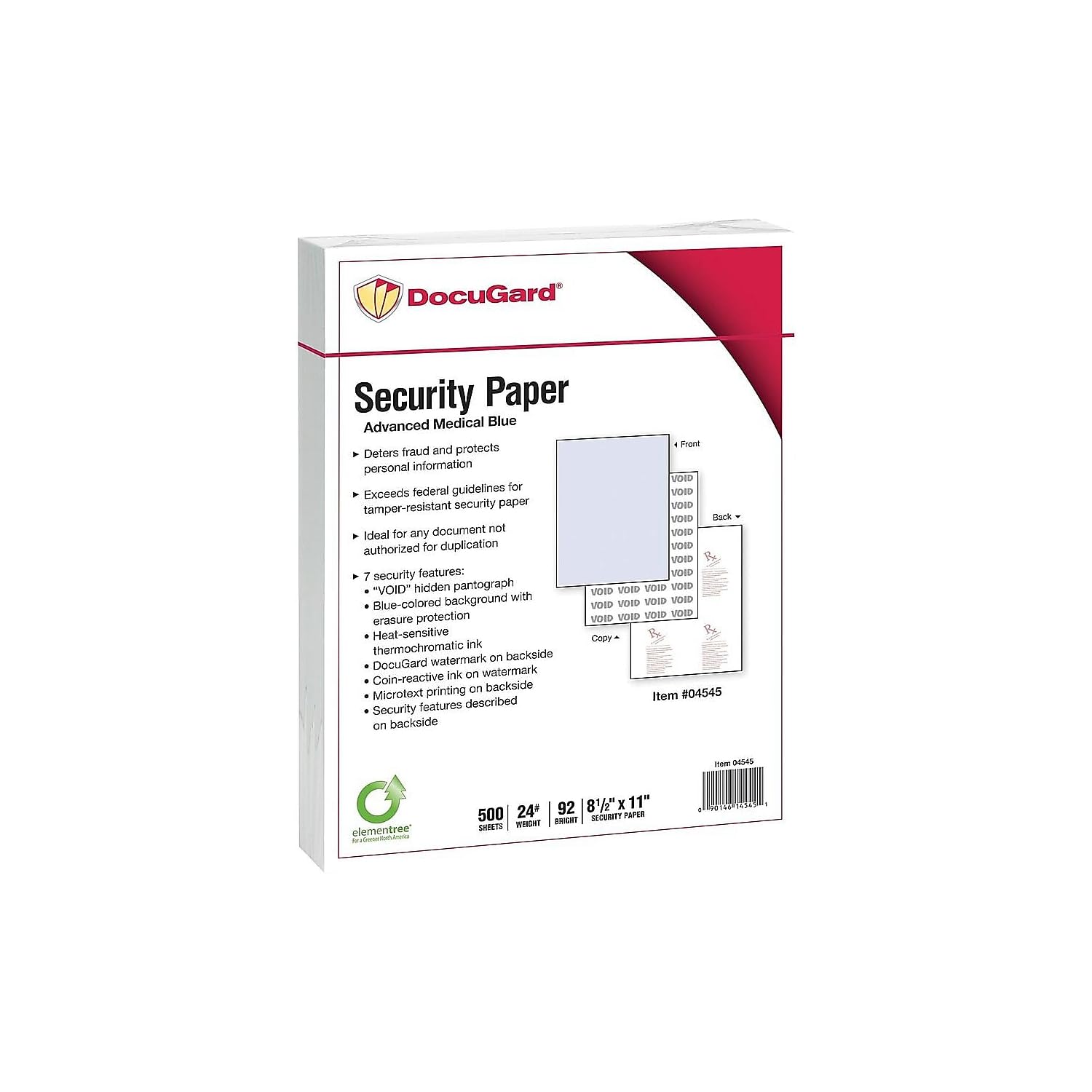 Snapklik.com : DocuGard Advanced Blue Security Paper, 7 Features, 8.5 X ...