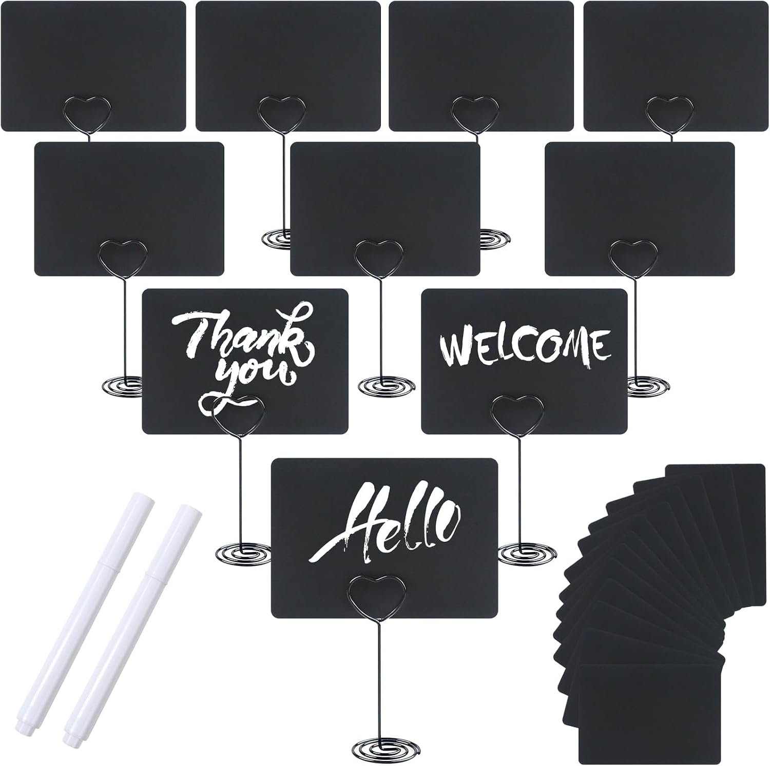 Amazon.com: 48PCS Mini Chalkboard Signs,4"x3" Black Small Chalkboard ...