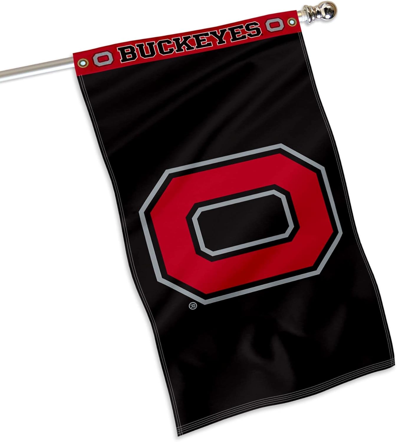Amazon.com : Ohio State Buckeyes Printed Header 3x5 Foot Banner Flag ...