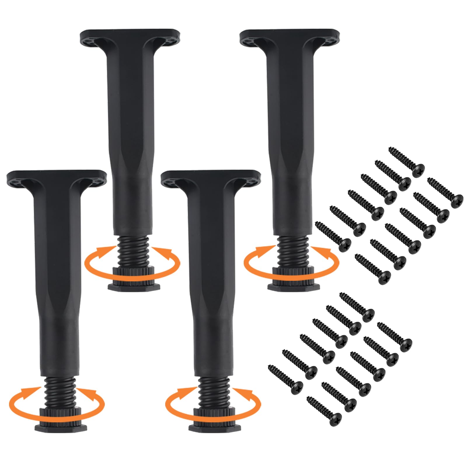 Amazon.com: Jayen 4Pcs Adjustable Bed Frame Support Legs, Bed Center ...