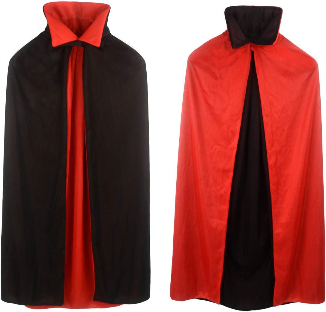 Amazon.com: Gardeningwill Custome Black Red Reversible Dress Goth Devil ...