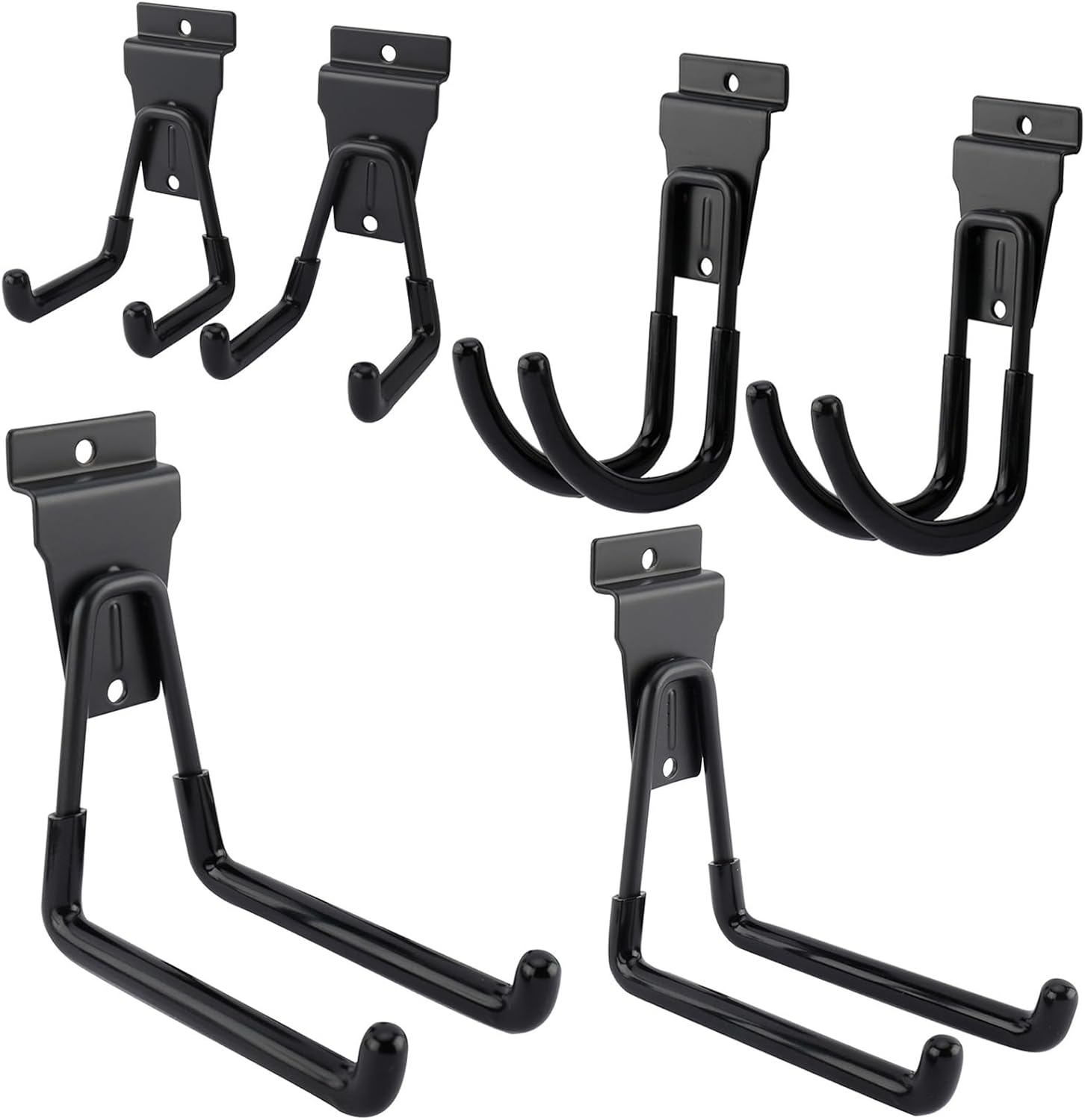 Tysun 6 Pack Garage Hooks, Utility Steel Garage Storage Hooks, Wall Mount Garage Hanger ...