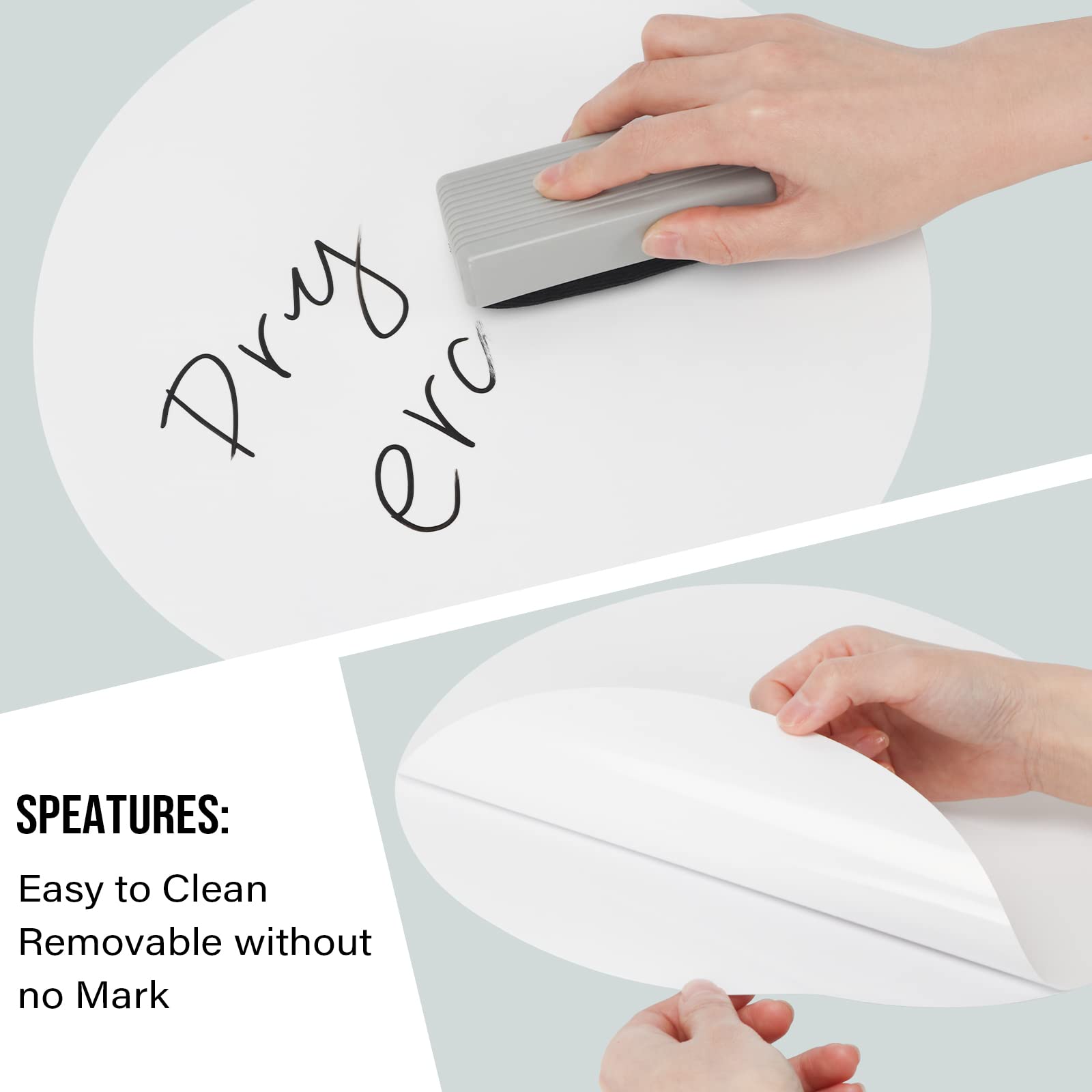 Snapklik.com : White Dry Erase Dots Circles, 24 Pack Removable Dry ...
