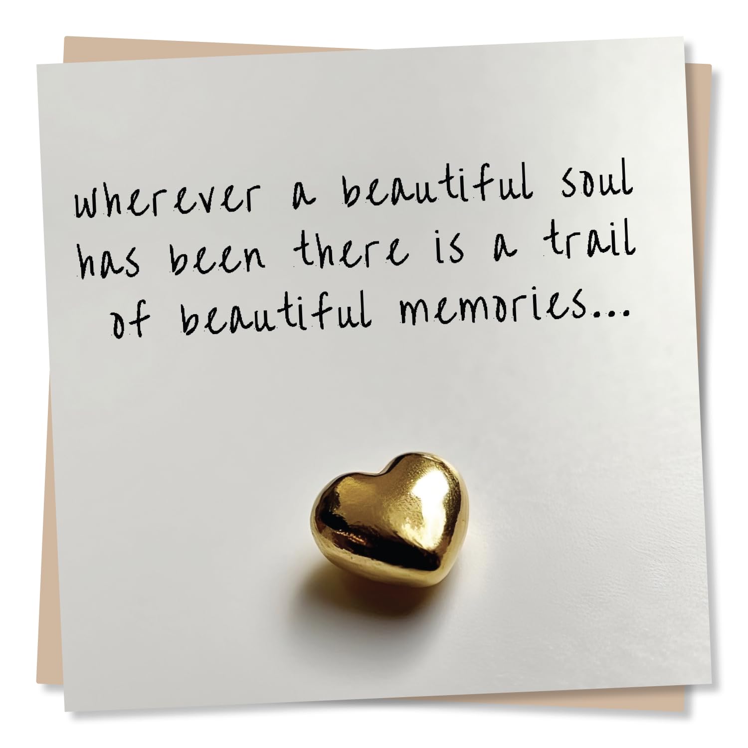 Beautiful Gold Heart Sympathy/Condolences Card - Special Card For Your ...