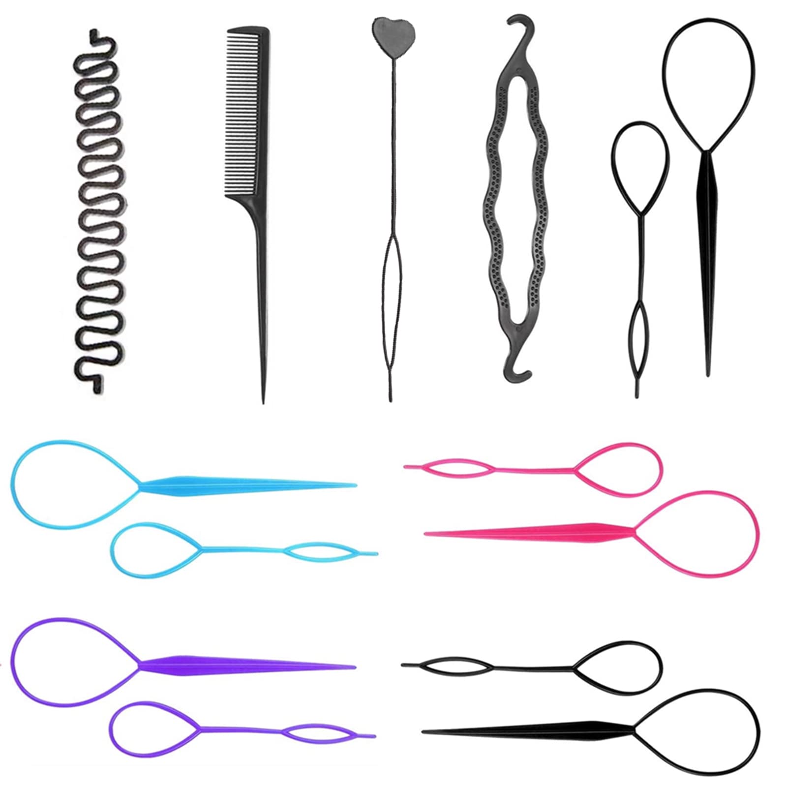 1 x Brand New Topsy Tail Hair Tool 14 Pack Hair Looping Tool Ponytail ...
