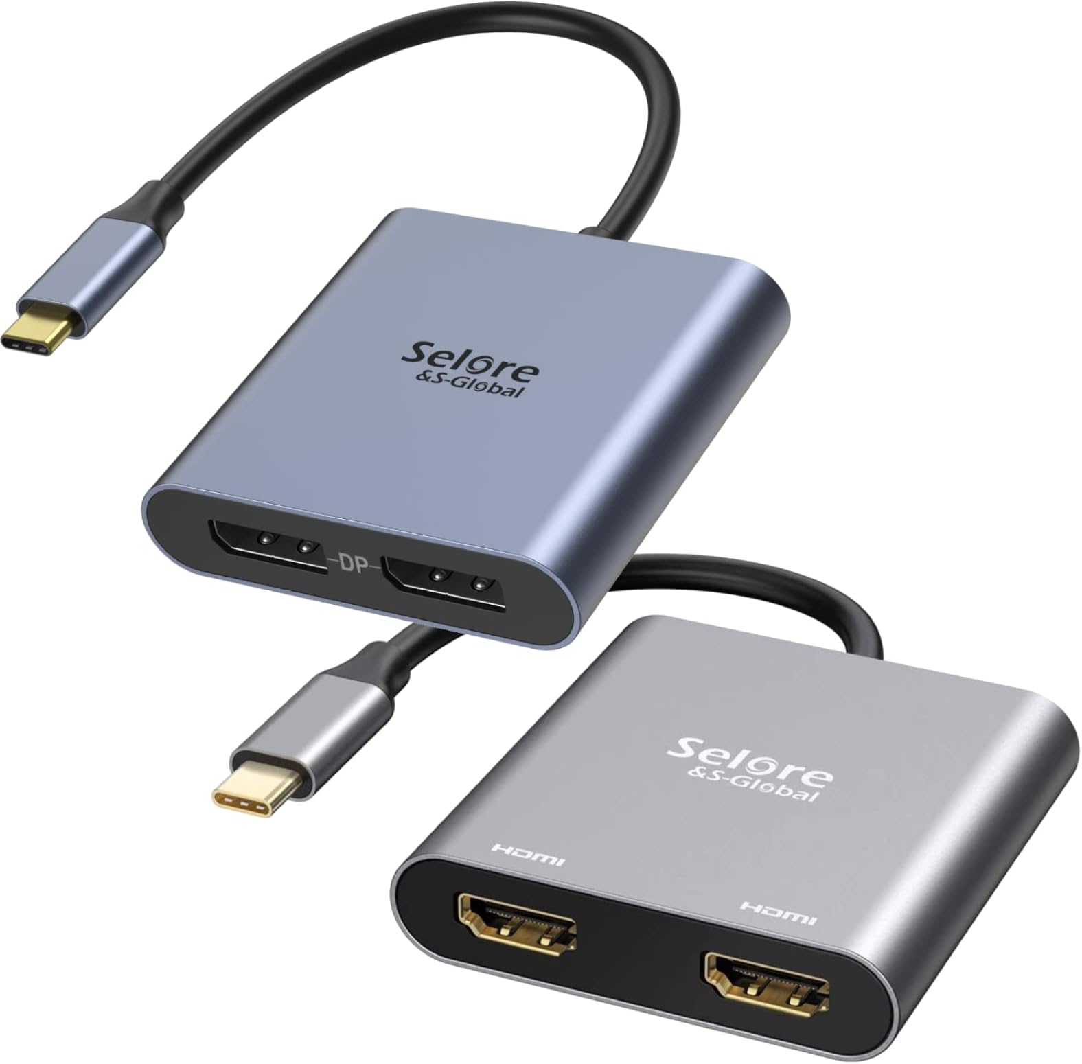 Amazon.com: Selore&S-Global USB C to Dual HDMI Adapter + Dual ...