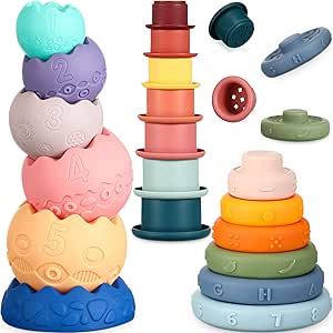 Amazon.com: Jerify 3 Set Baby Stacking Toys Soft Stacking Rings Toys ...