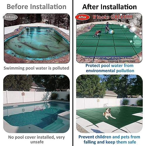 LZMZMQ Safety Cover for Swimming Pool Round Oval, Winter Pool Tarps for ...