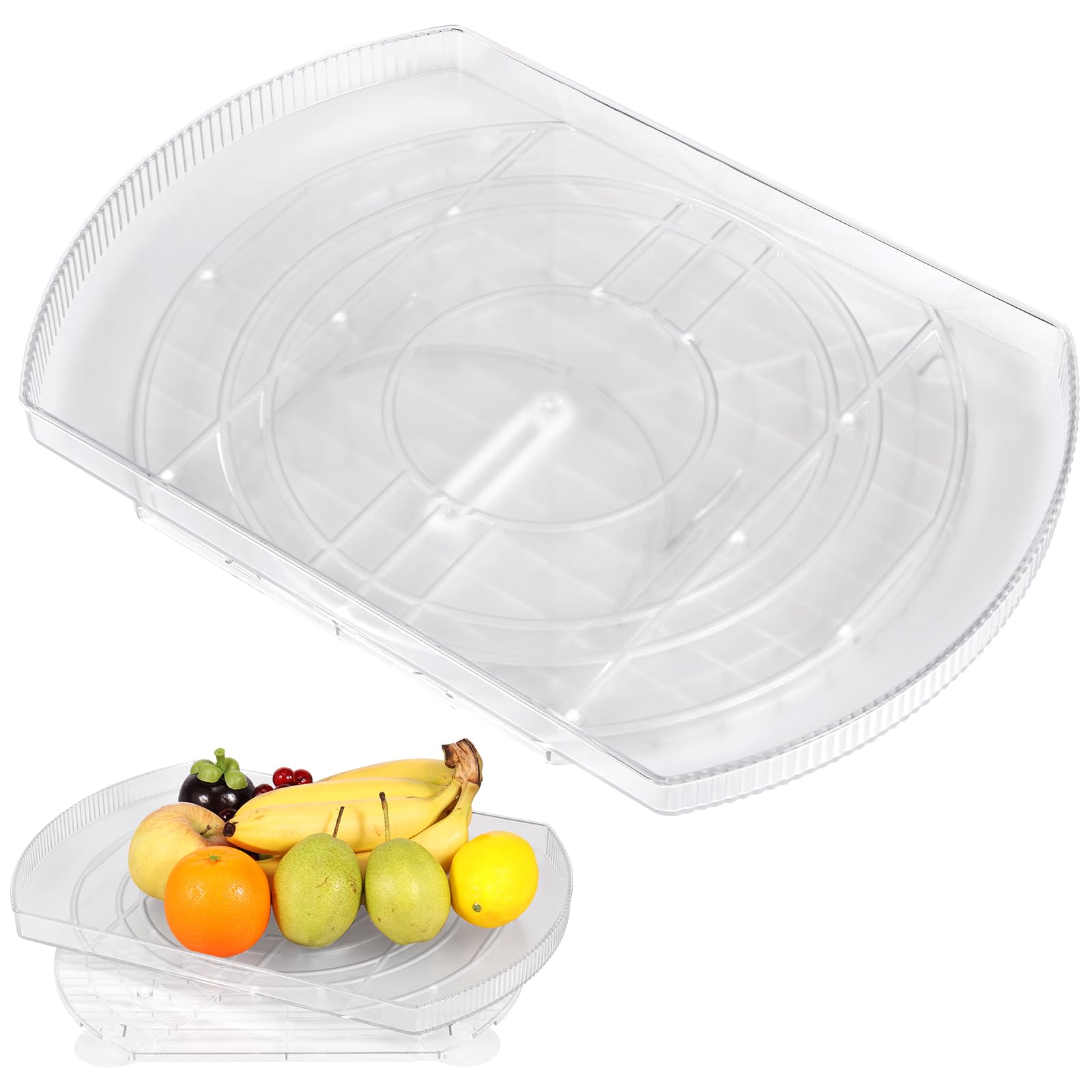 Lazy Susan Turntable Organizer for Refrigerator 360° Rotating Storage ...