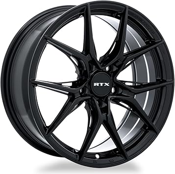 Amazon.com: RTX® (RTX) • 082843 • Slick • Gloss Black • 19x8.5 5x114.3 ...