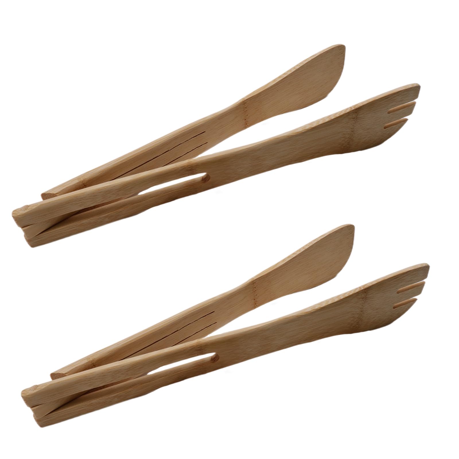 Amazon.com: Pastlla Wooden Tongs For Serving Food, Kitchen Wooden Tongs ...