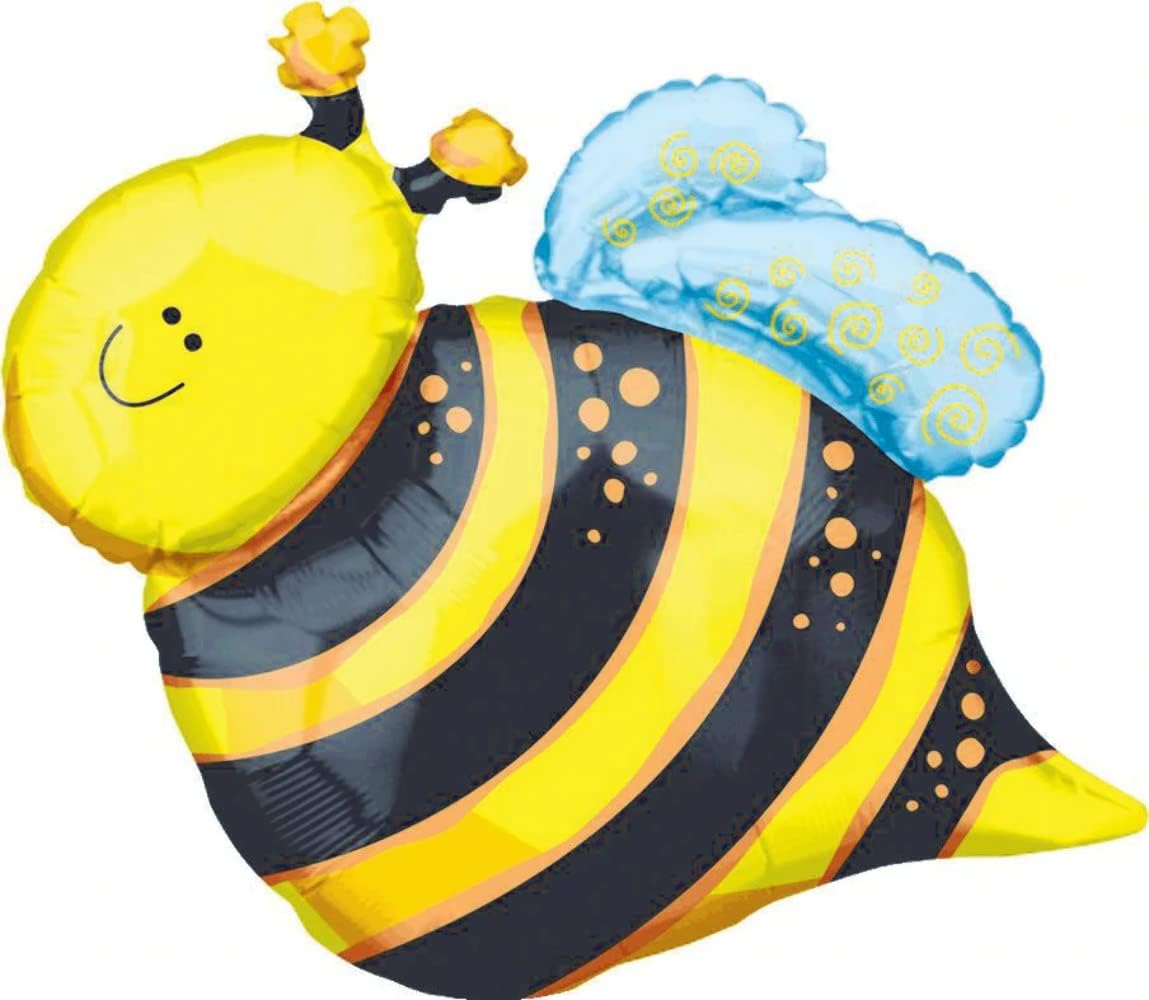 Amazon.com: Anagram International Happy Bee Shape Foil Balloon, 25 ...