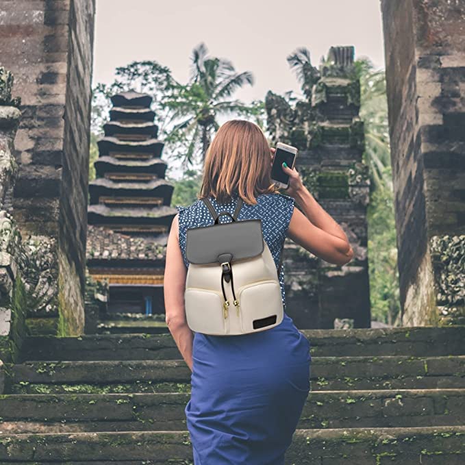 Bonjour Backpack Purse for Women Fashion Leather Shoulder Bag Anti ...