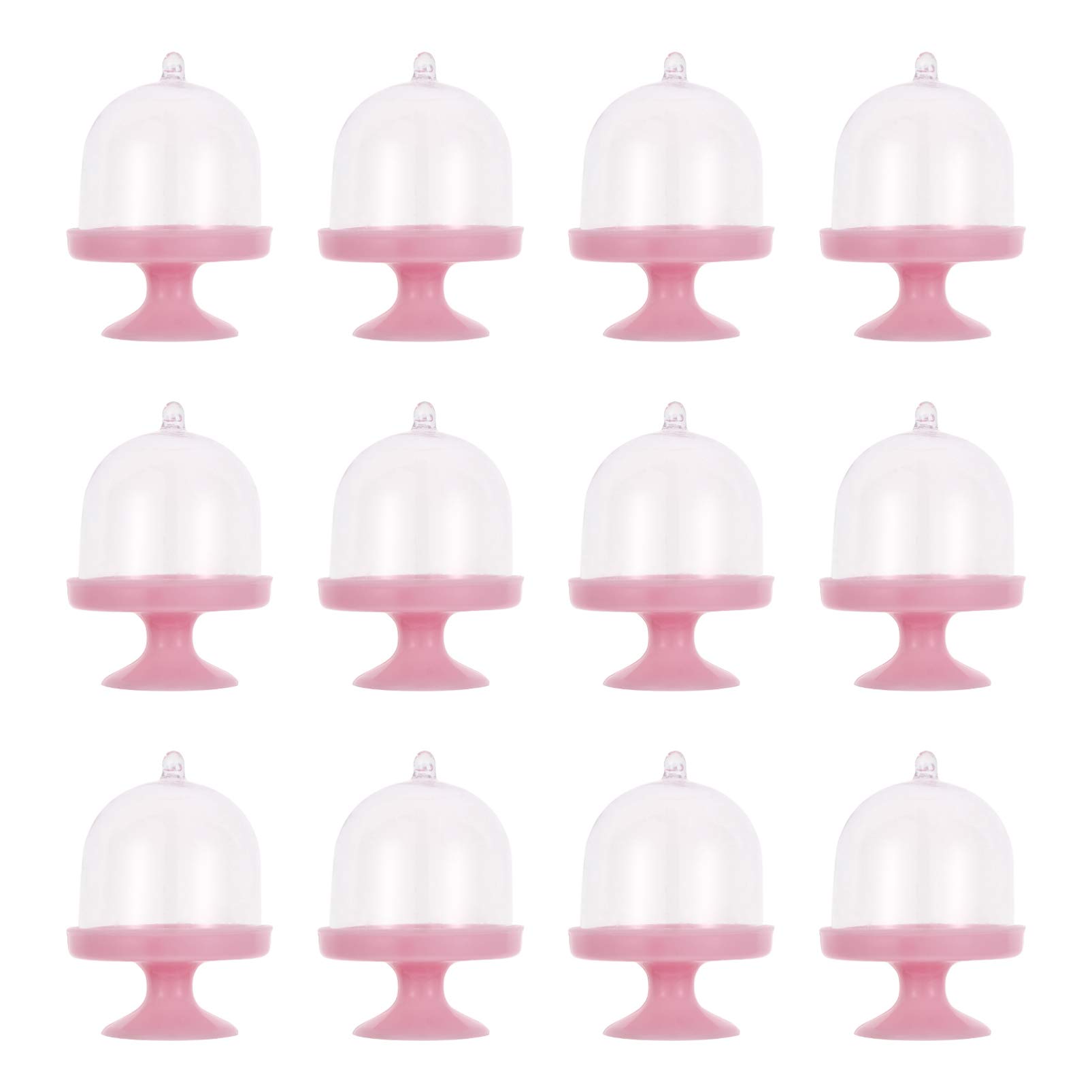 Amazon.com: DOITOOL 12pcs Mini Cake Stand Plastic Mini Cake Plate Stand ...