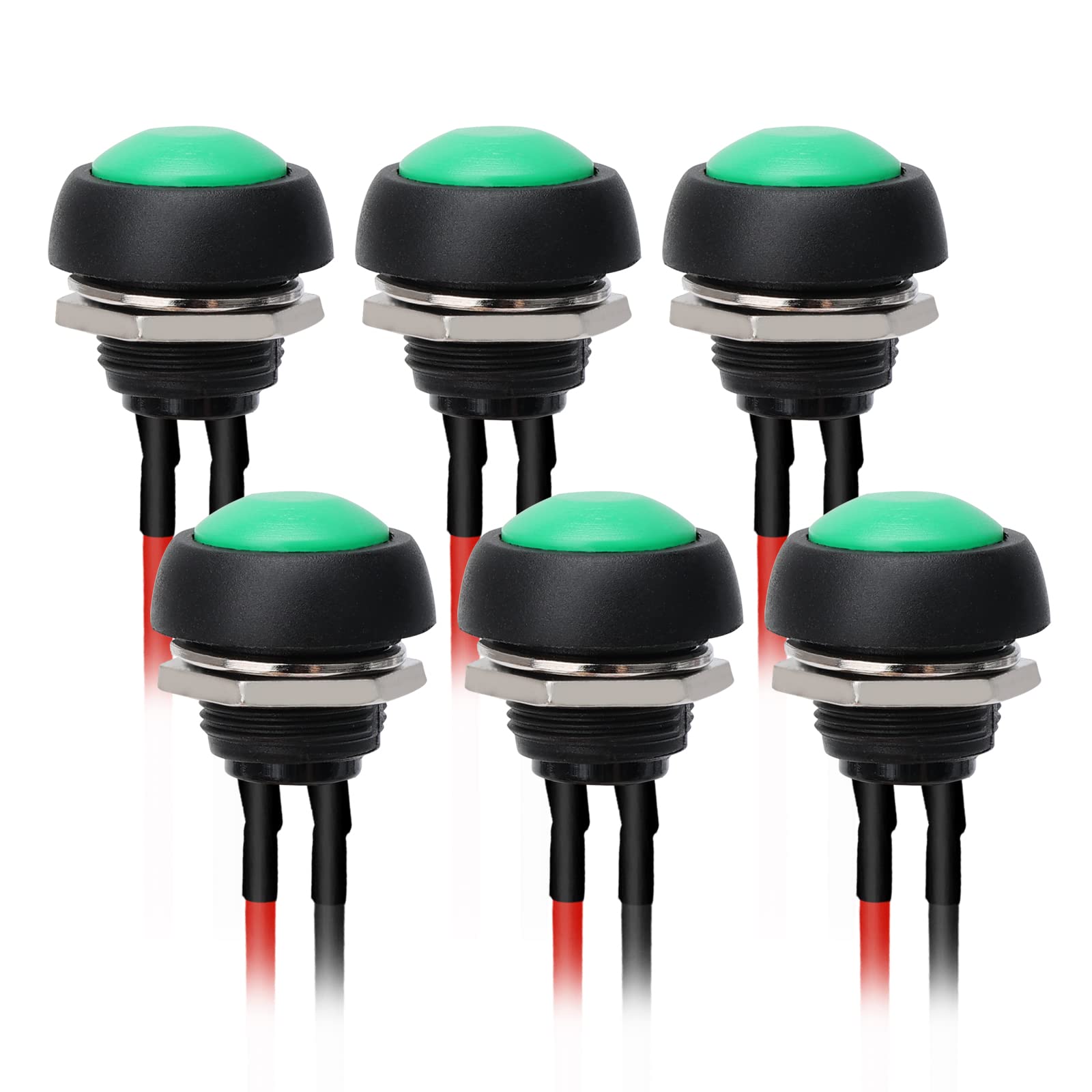 Snapklik.com : STARELO 6PCS 12mm Momentary Push Button Switch Mini Round Waterproof SPST Switch ...