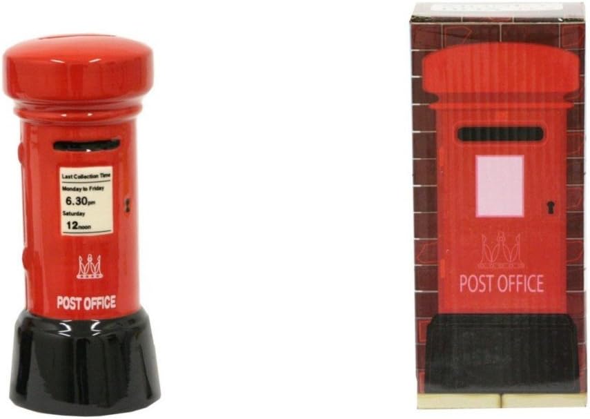 Red Ceramic Post Office Letter Box Moneybox : Amazon.co.uk: Home & Kitchen